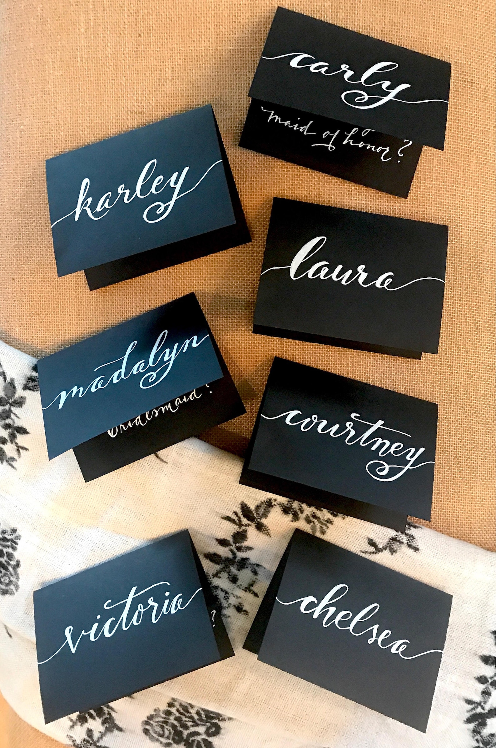 CUSTOM CALLIGRAPHY Note Cards / Personalized/message - Etsy