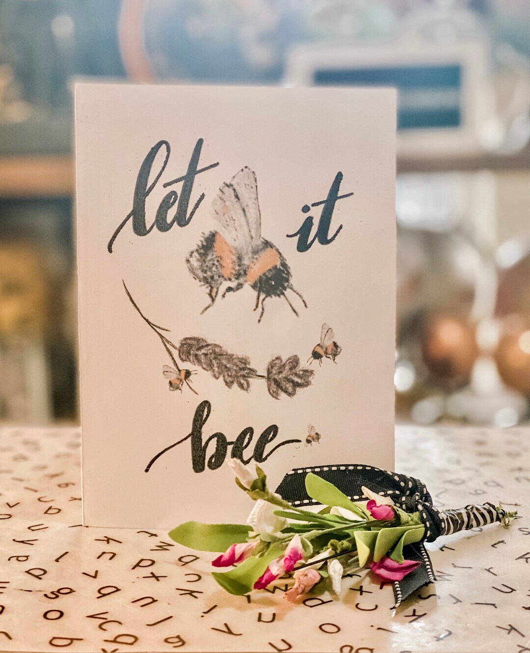 LET IT BEE Print of Original Design Note Cards / Great for Special ...