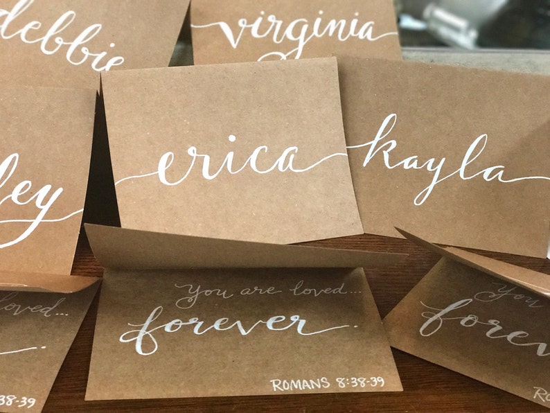 CUSTOM CALLIGRAPHY Note Cards / Personalized/message - Etsy