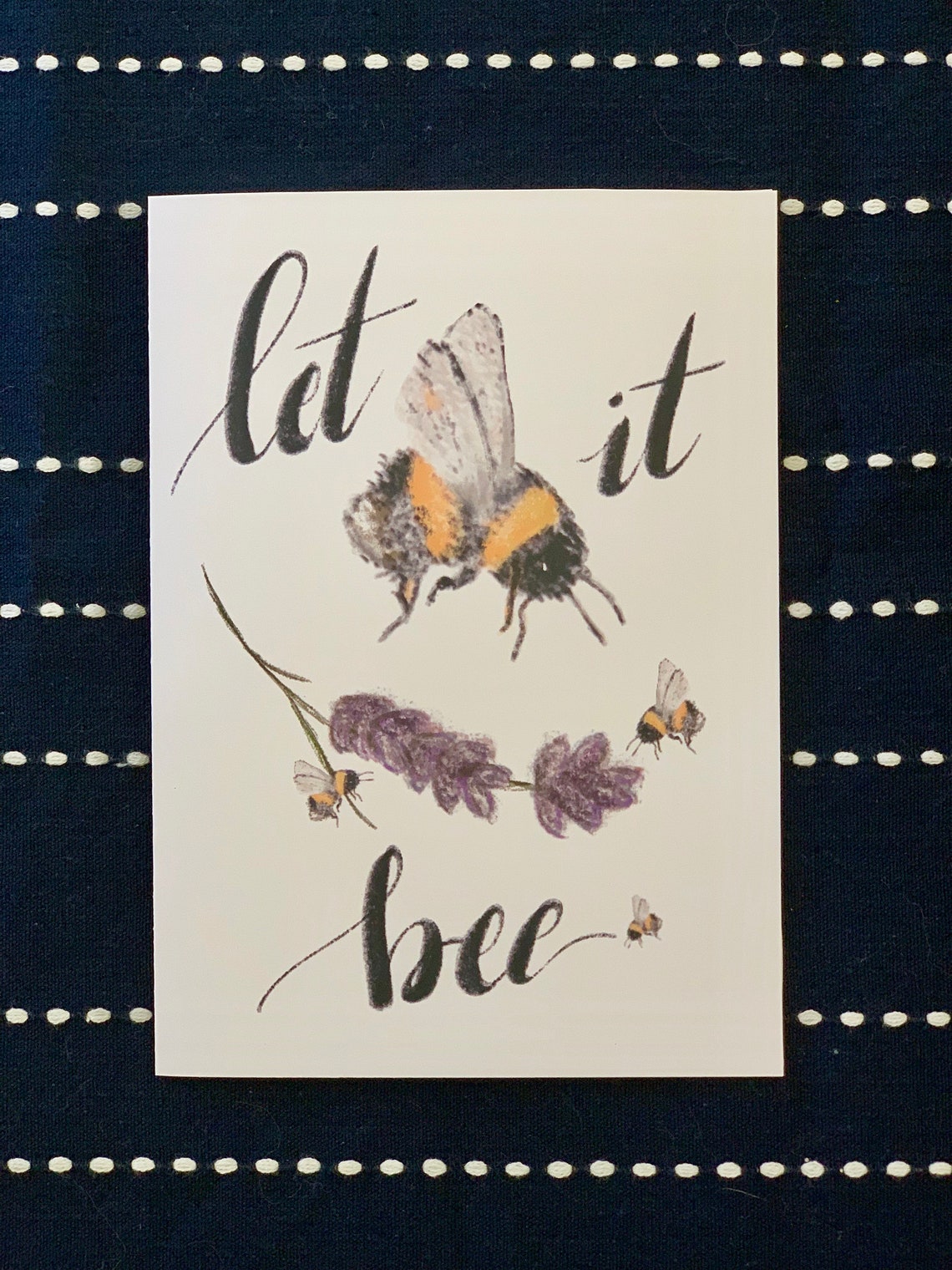 LET IT BEE Set of 6 Notecards / Print of Original Design | Etsy