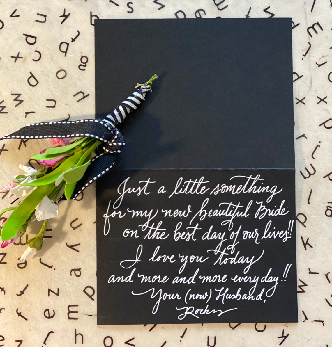 CUSTOM CALLIGRAPHY Note Cards / Personalized/message - Etsy