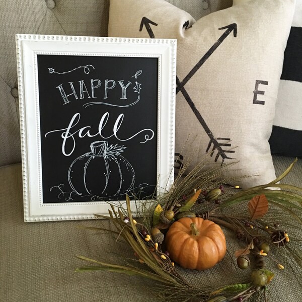 Fall Chalkboard Art - Etsy