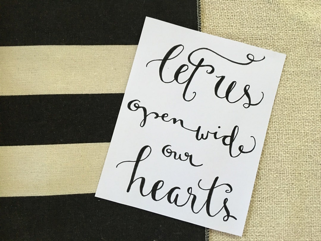 Custom Calligraphy Handwritten Art Print / Heavyweight Cardstock Paper ...