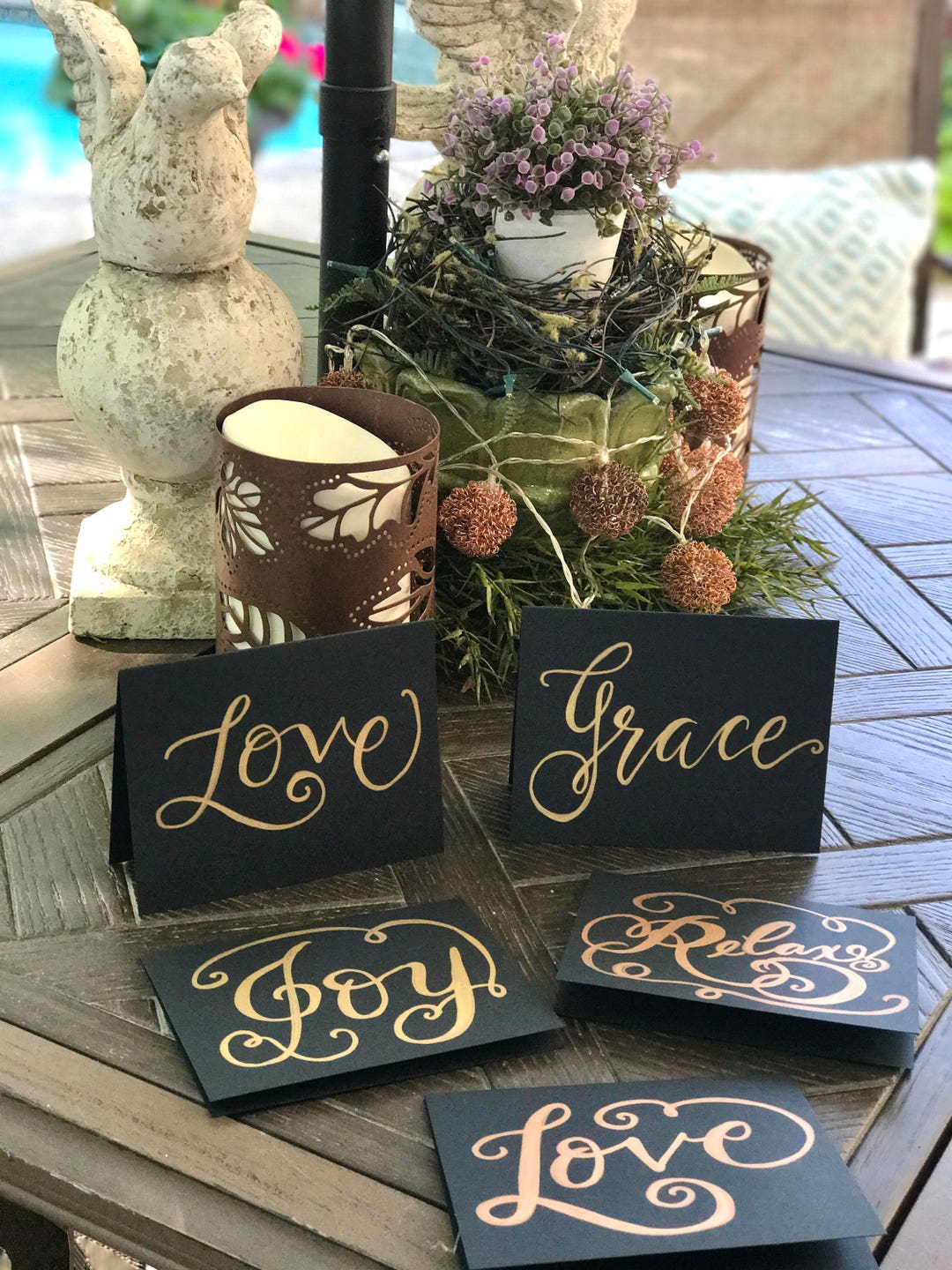 Original Calligraphy Handwritten Note Cards / Thinking of You / Any ...