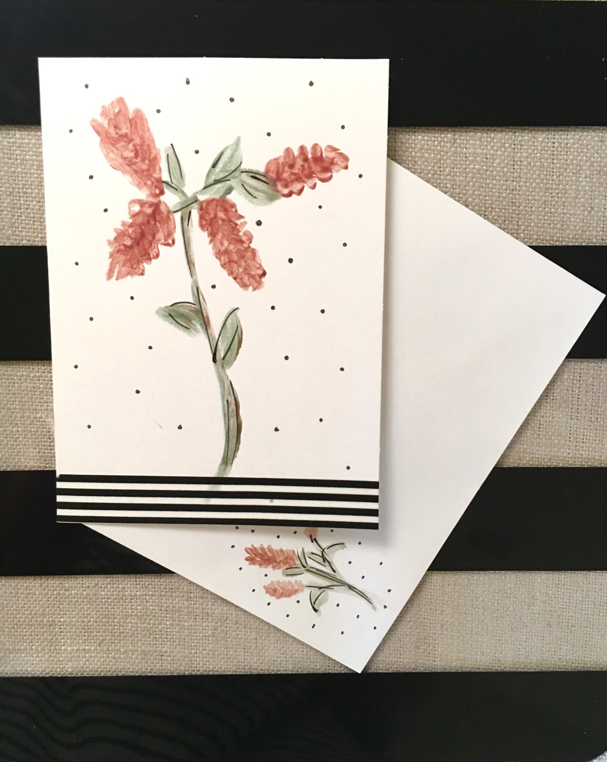 Original Handmade/Handpainted Watercolor Note Card / Thinking of You ...