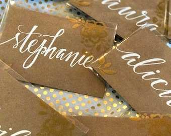 CUSTOM CALLIGRAPHY Note Cards / Personalized/message | Etsy