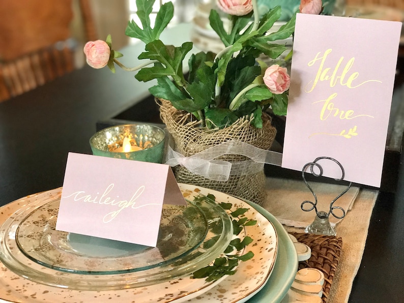 Wedding Place Cards/personalized Handwritten Place Cards/table - Etsy