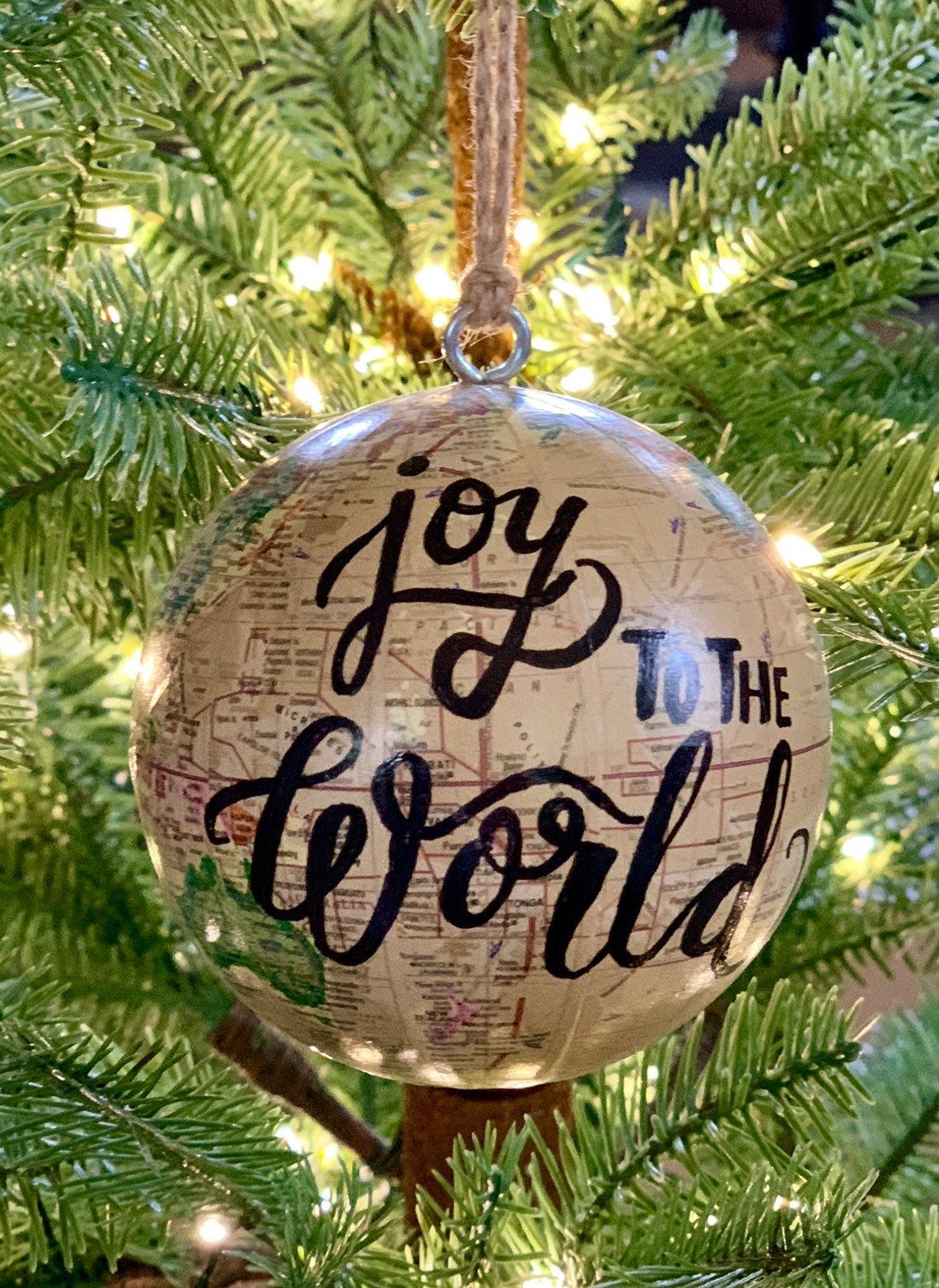 Customizable World Globe Christmas Ornament: Travel Theme Gift - Etsy