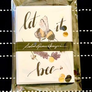 LET IT BEE Set of 6 Notecards / Print of Original Design - Etsy