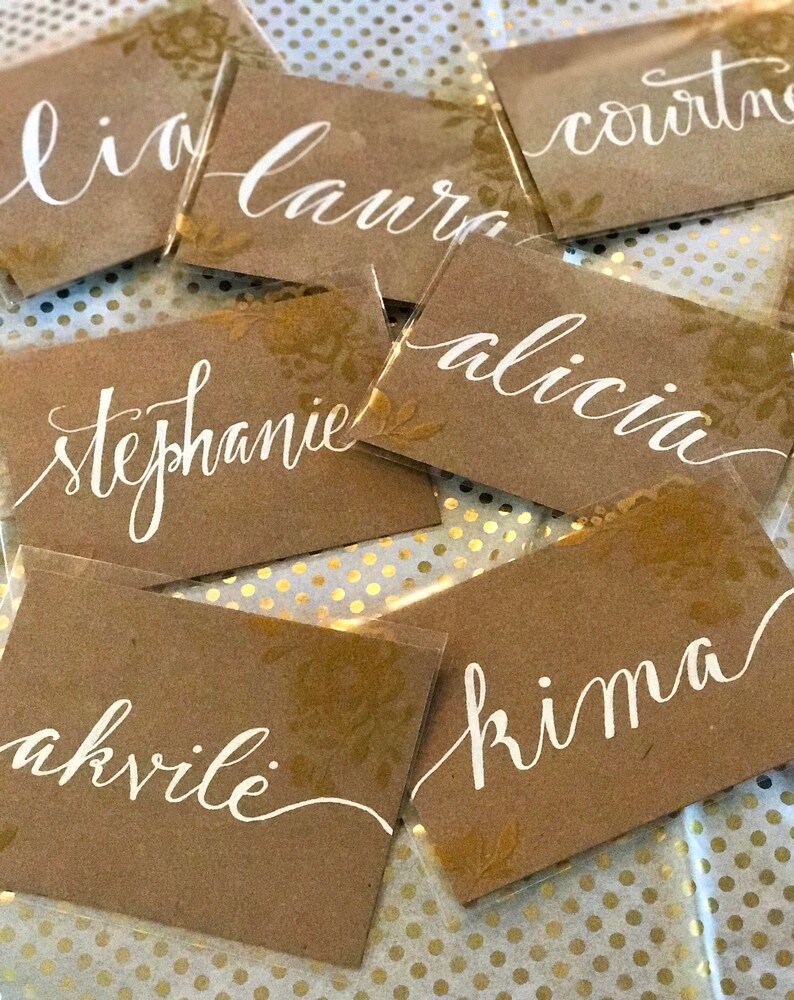 CUSTOM CALLIGRAPHY Note Cards / Personalized/Message | Etsy