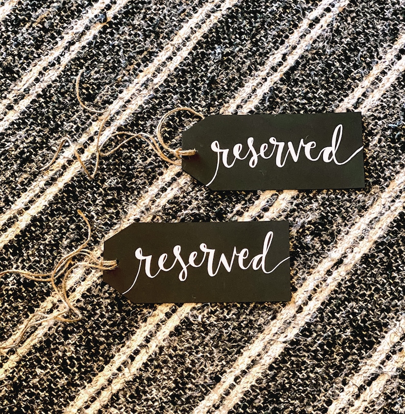 CUSTOM CALLIGRAPHY Cardstock Gift Tags/reserved Seating Tags / - Etsy