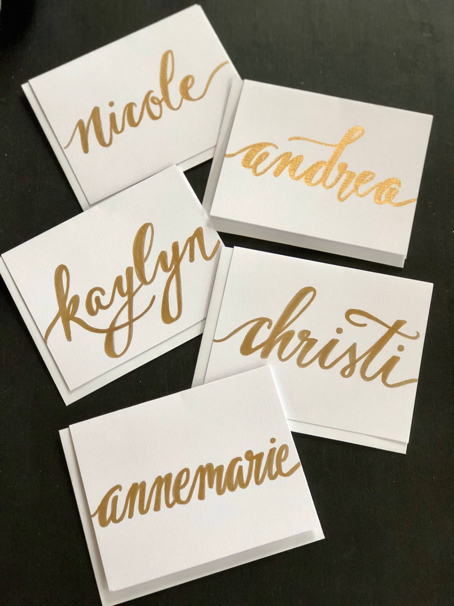 CUSTOM CALLIGRAPHY Note Cards / Personalized/message - Etsy