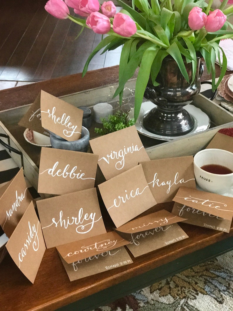 CUSTOM CALLIGRAPHY Note Cards / Personalized/message - Etsy