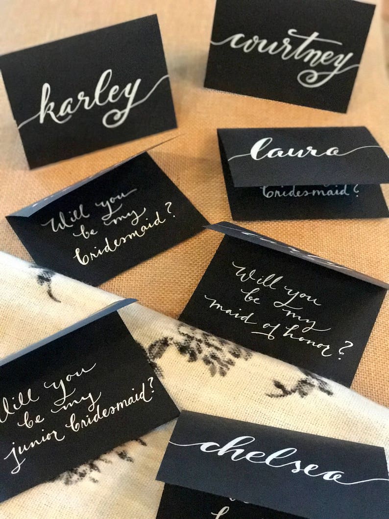 CUSTOM CALLIGRAPHY Note Cards / Personalized/message - Etsy