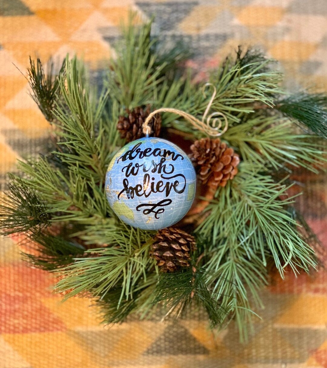 Customizable World Globe Christmas Ornament: Travel Theme Gift - Etsy