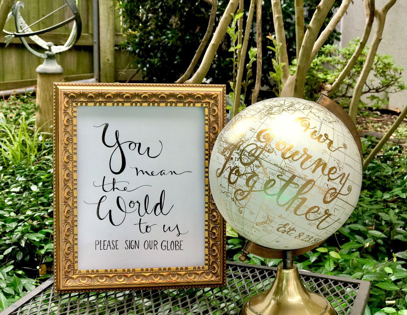 You Mean the World to Us Please Sign Our Globe Art Print 5x7 - Etsy