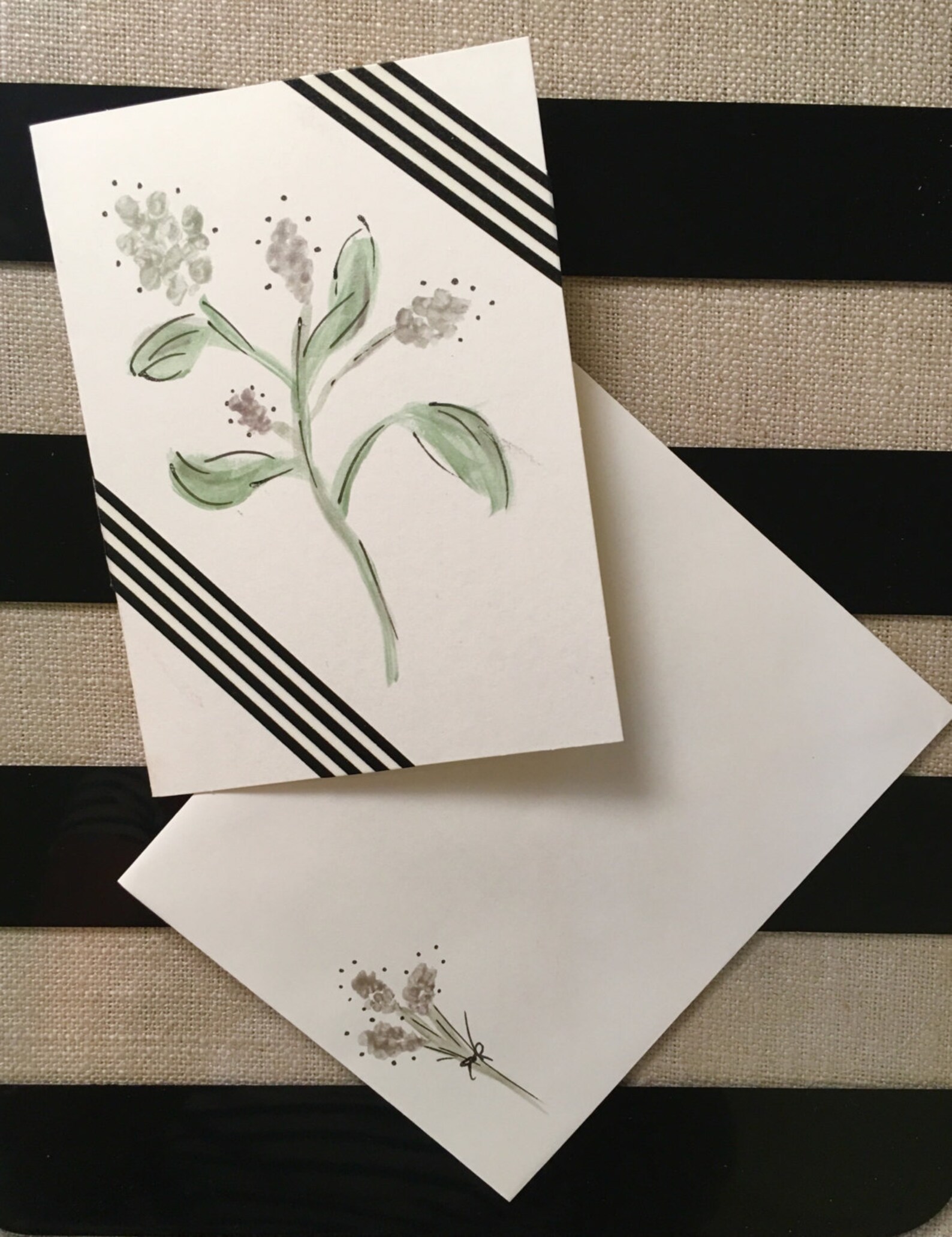 Original Handmade/handpainted Watercolor Note Card / Thinking - Etsy