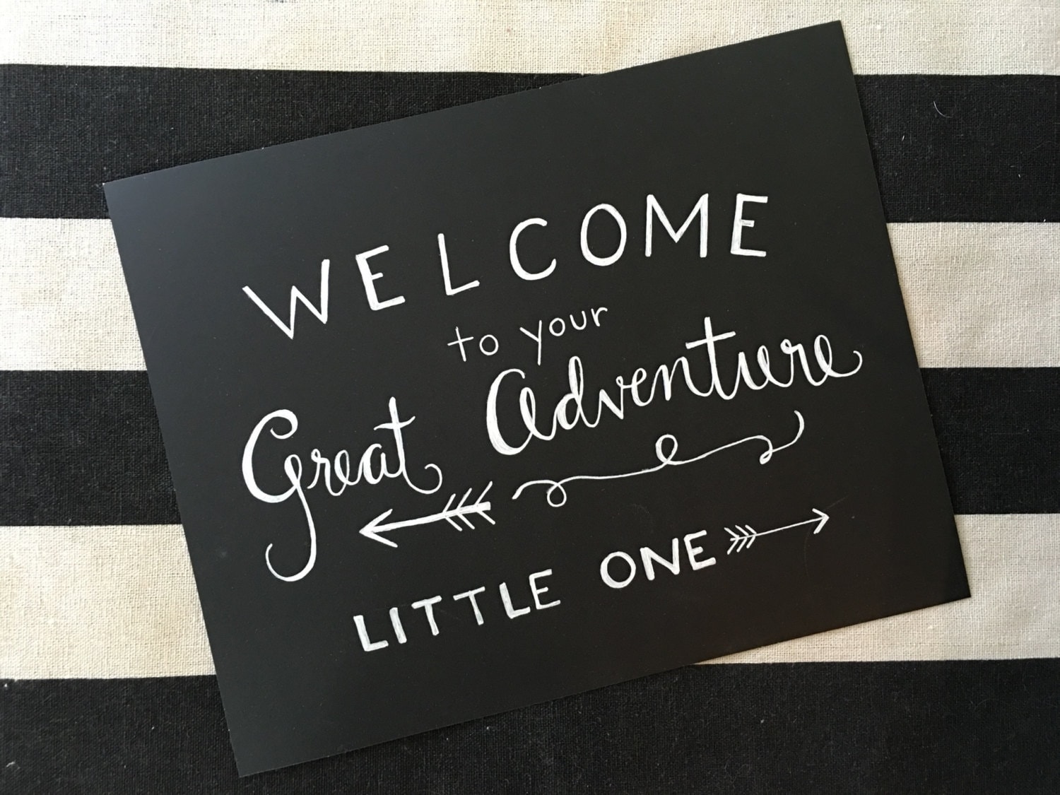 Custom Calligraphy White Ink Chalkboard Art Print / Heavyweight ...