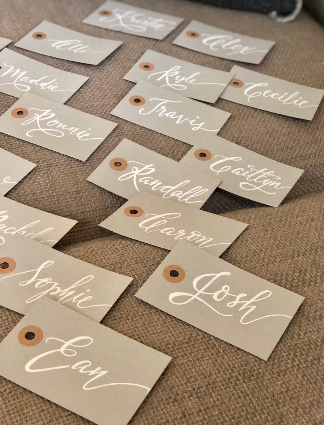 CUSTOM CALLIGRAPHY Gift Tags / Name Tags / Personalized/great for ...