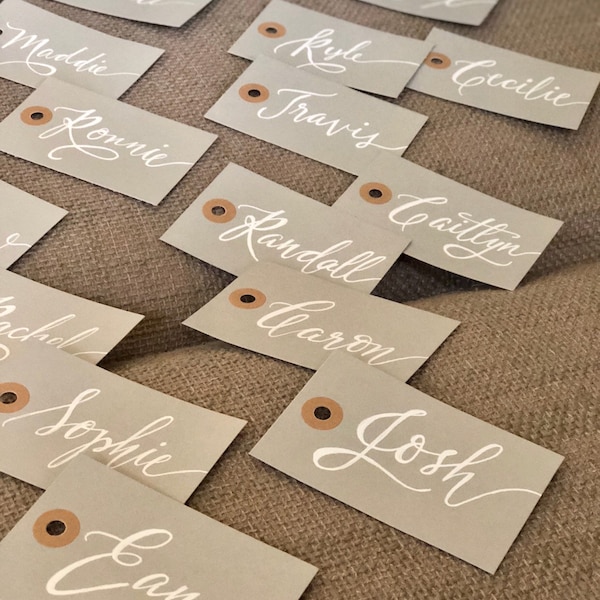 Calligraphy Tags - Etsy