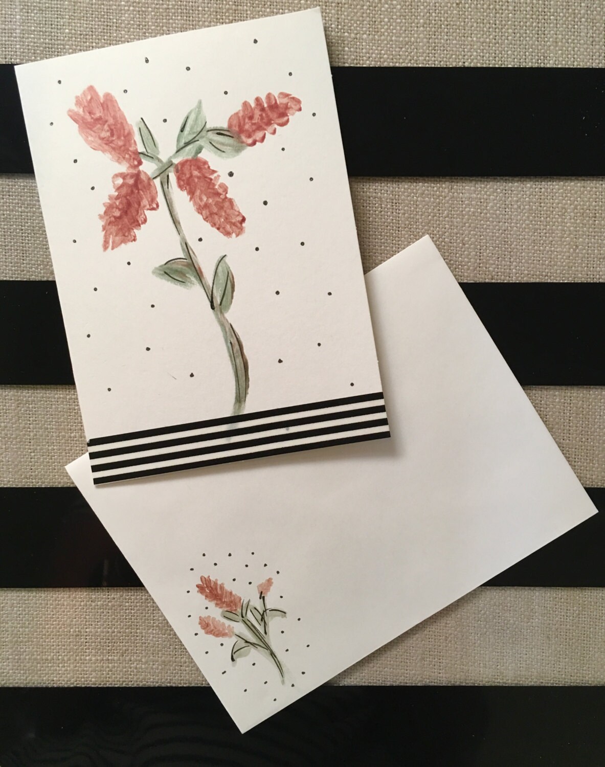 Original Handmade/Handpainted Watercolor Note Card / Thinking of You ...