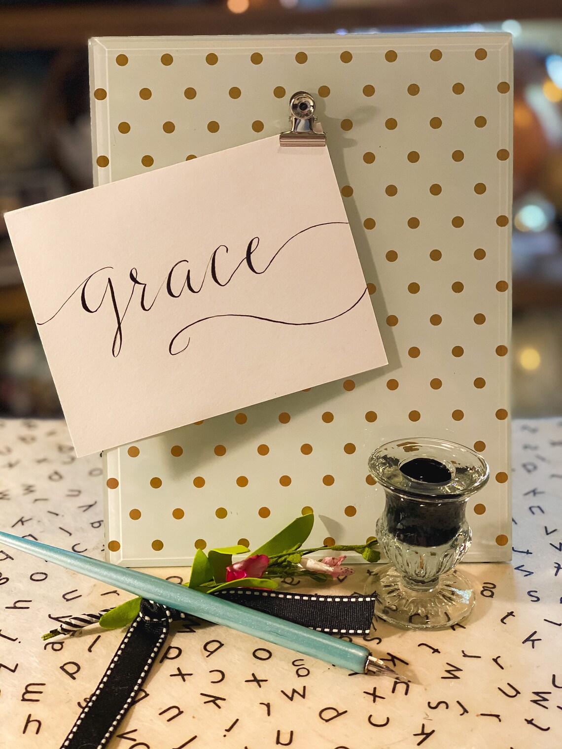 CUSTOM CALLIGRAPHY Note Cards / Personalized/message - Etsy