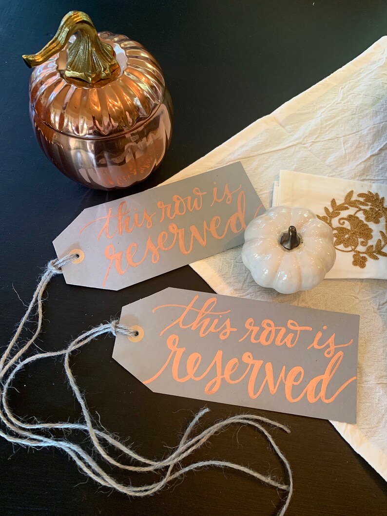 CUSTOM CALLIGRAPHY Cardstock Gift Tags/reserved Seating Tags / - Etsy