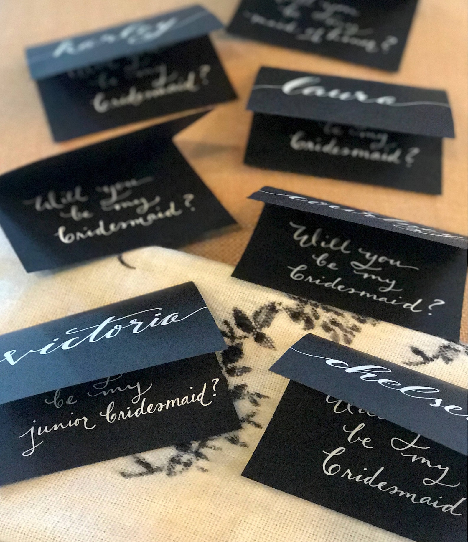 CUSTOM CALLIGRAPHY Note Cards / Personalized/message - Etsy