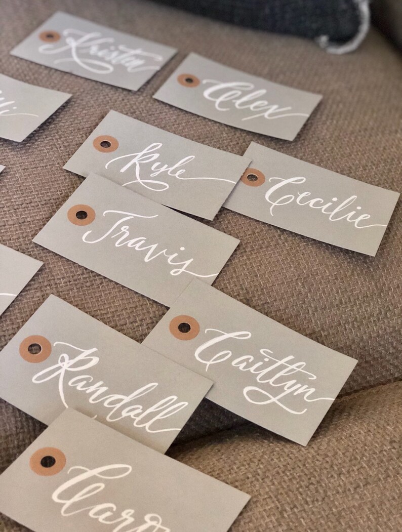 CUSTOM CALLIGRAPHY Gift Tags / Name Tags / Personalized/great | Etsy