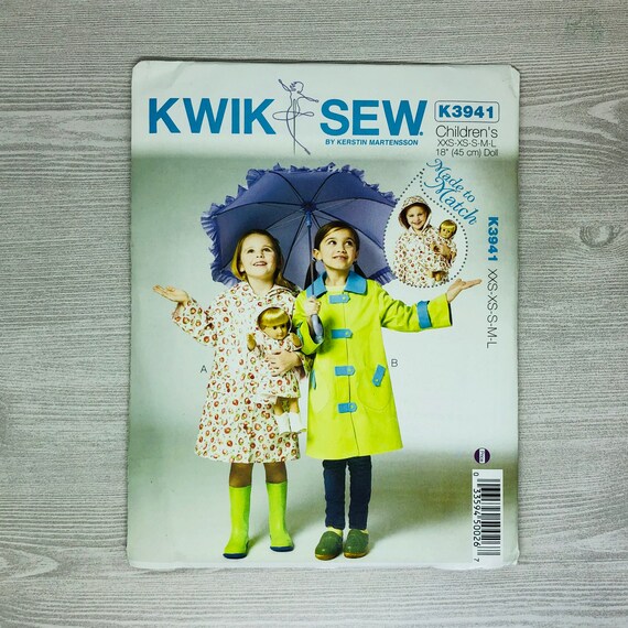 Kwik Sew K3491 Sewing Pattern for Made to Match Raincoats in - Etsy