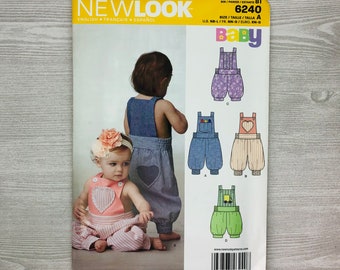 New Look 6293 Baby Sewing Pattern for Babies Sleeveless Rompers, Dress ...