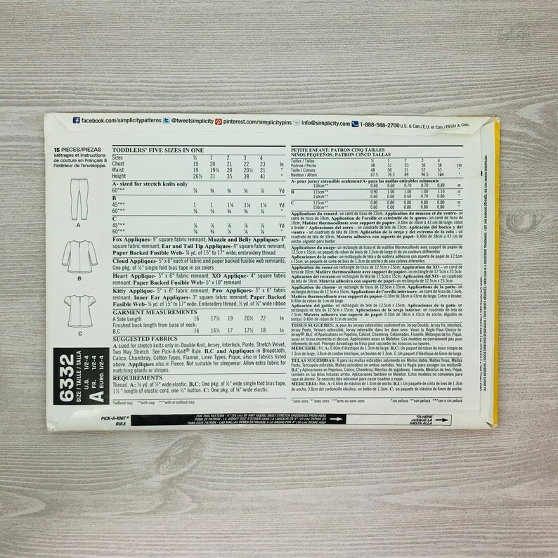 New Look 6332 Kids Sewing Pattern for Toddlers' Tunics and Leggings ...