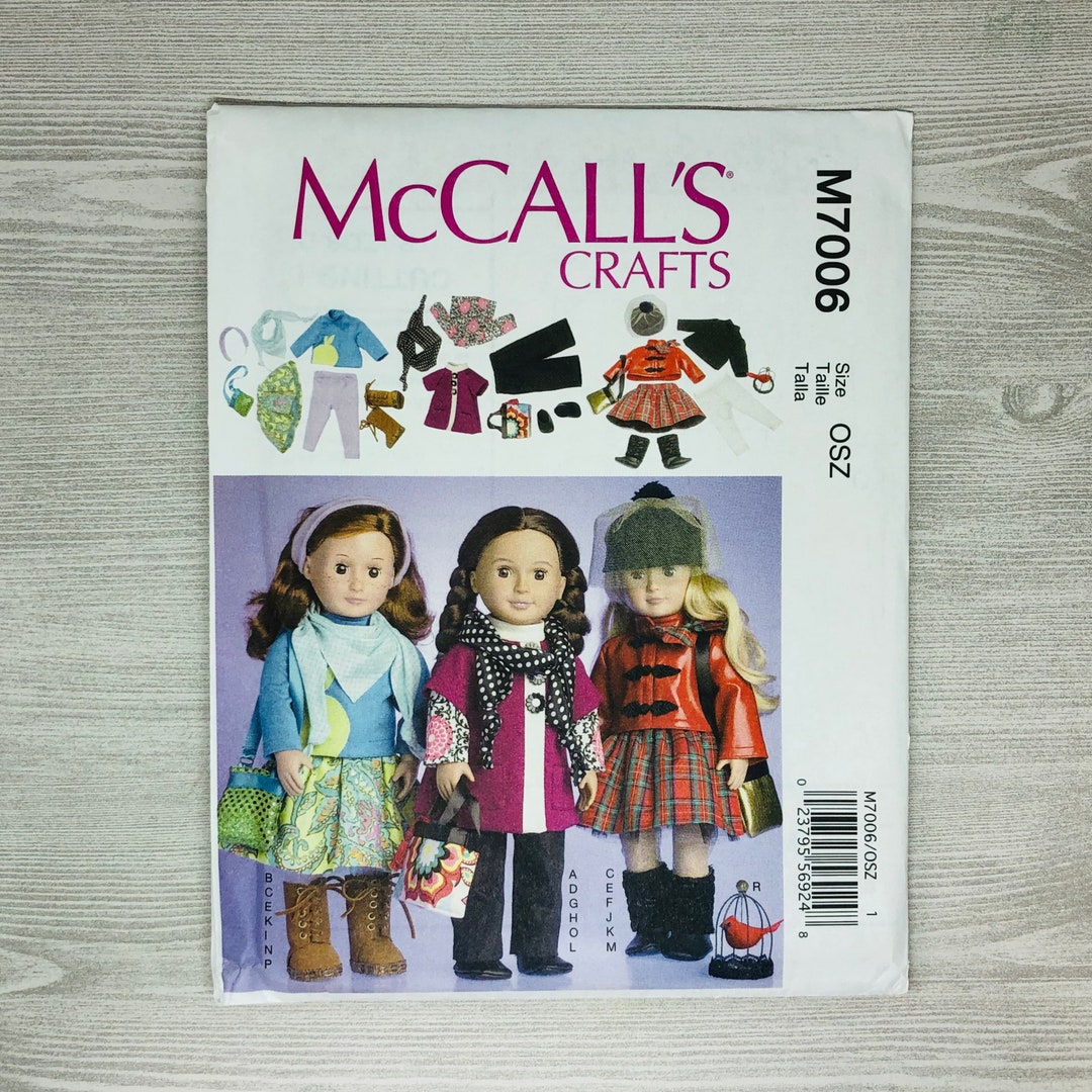 Mccall’s Crafts M7006 Sewing Pattern for 18” Doll Clothing - Etsy