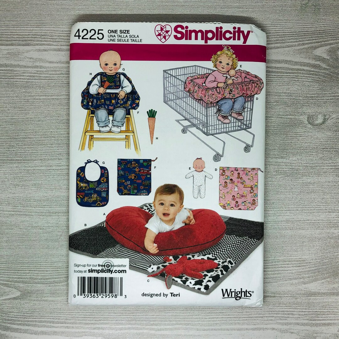 Simplicity 4225 Wrights Sewing Pattern for Babies Playtime, Mealtime ...