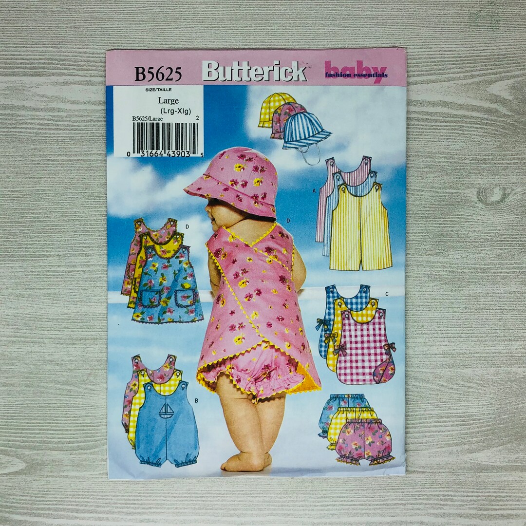 Butterick B5625 Easy Sewing Pattern for Infants' Romper, Jumper ...