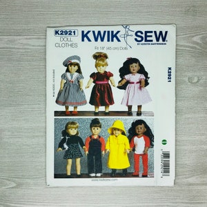 Kwik Sew K2921 Sewing Pattern for Historical and Everyday 18" Doll ...