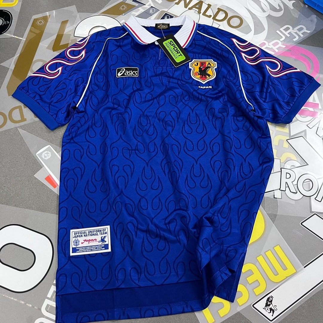 Japan 1998 Home Retro Kit Football Jersey Short Sleeve World Cup France ...