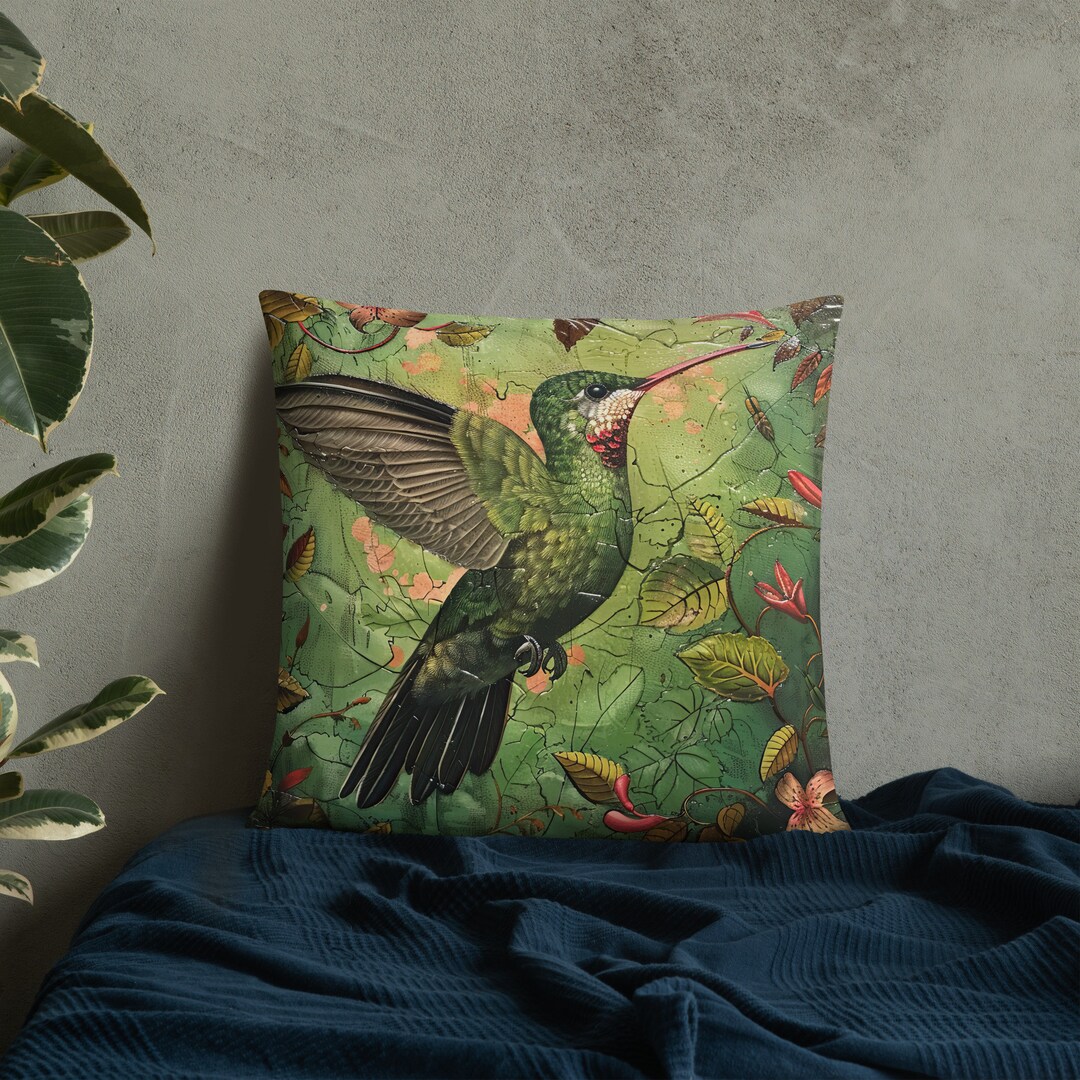 Hummingbird Pillow, William Morris, Hummingbird Cushion, Throw Pillow ...