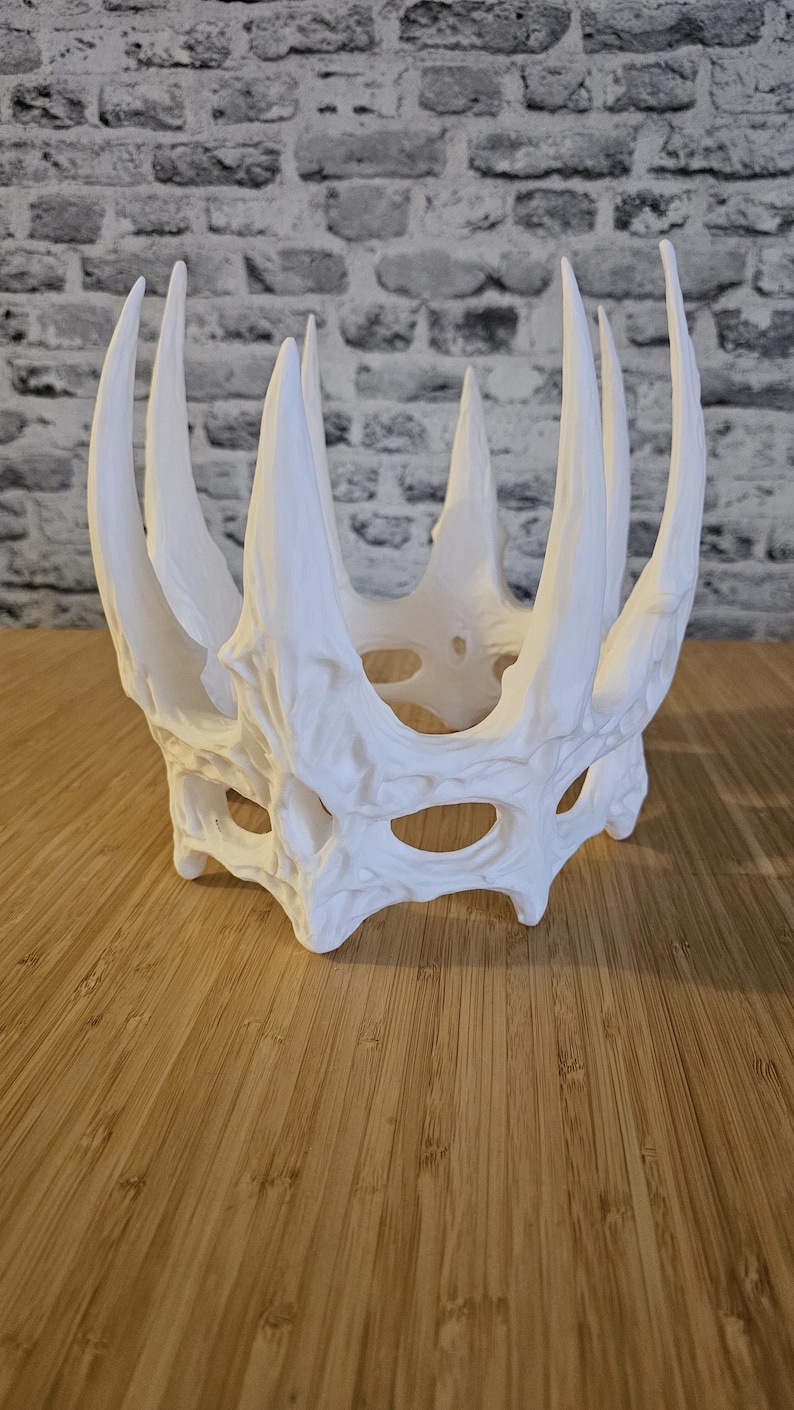 Demonic Bone Crown | Fantasy | LARP & Gothic Headpiece | Dark Lord ...
