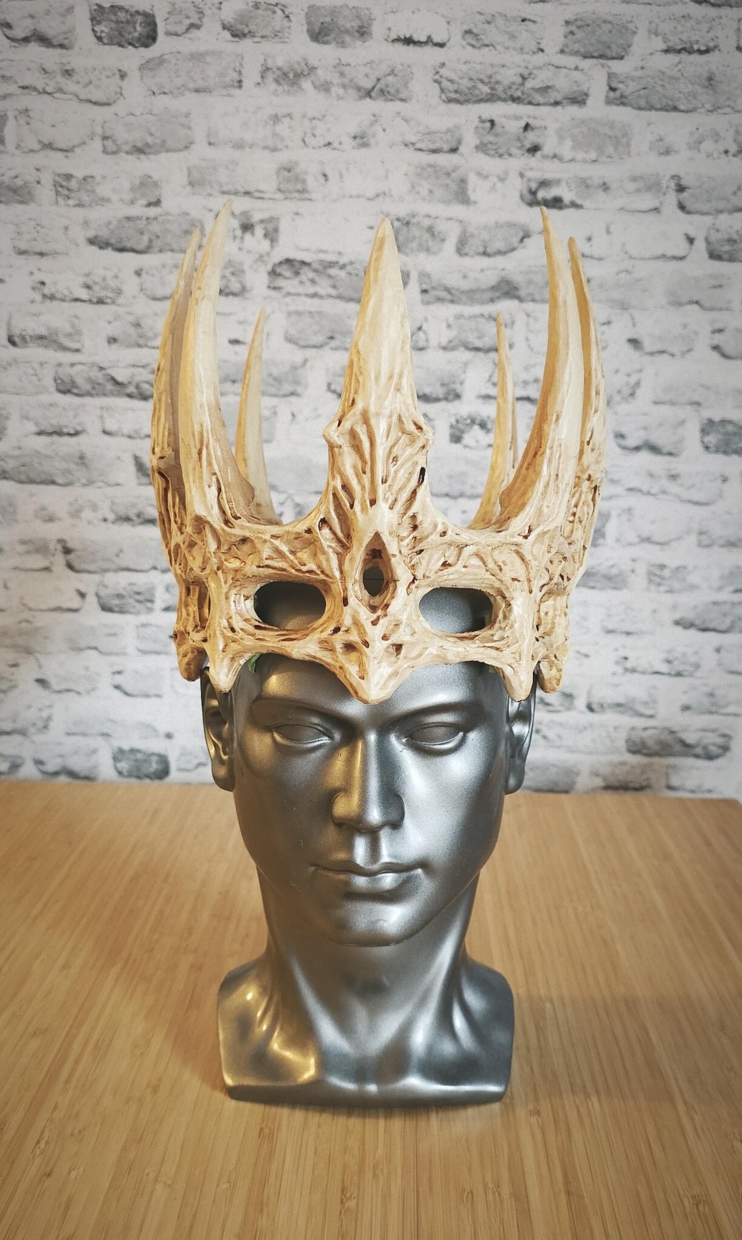 Demonic Bone Crown | Fantasy | LARP & Gothic Headpiece | Dark Lord ...