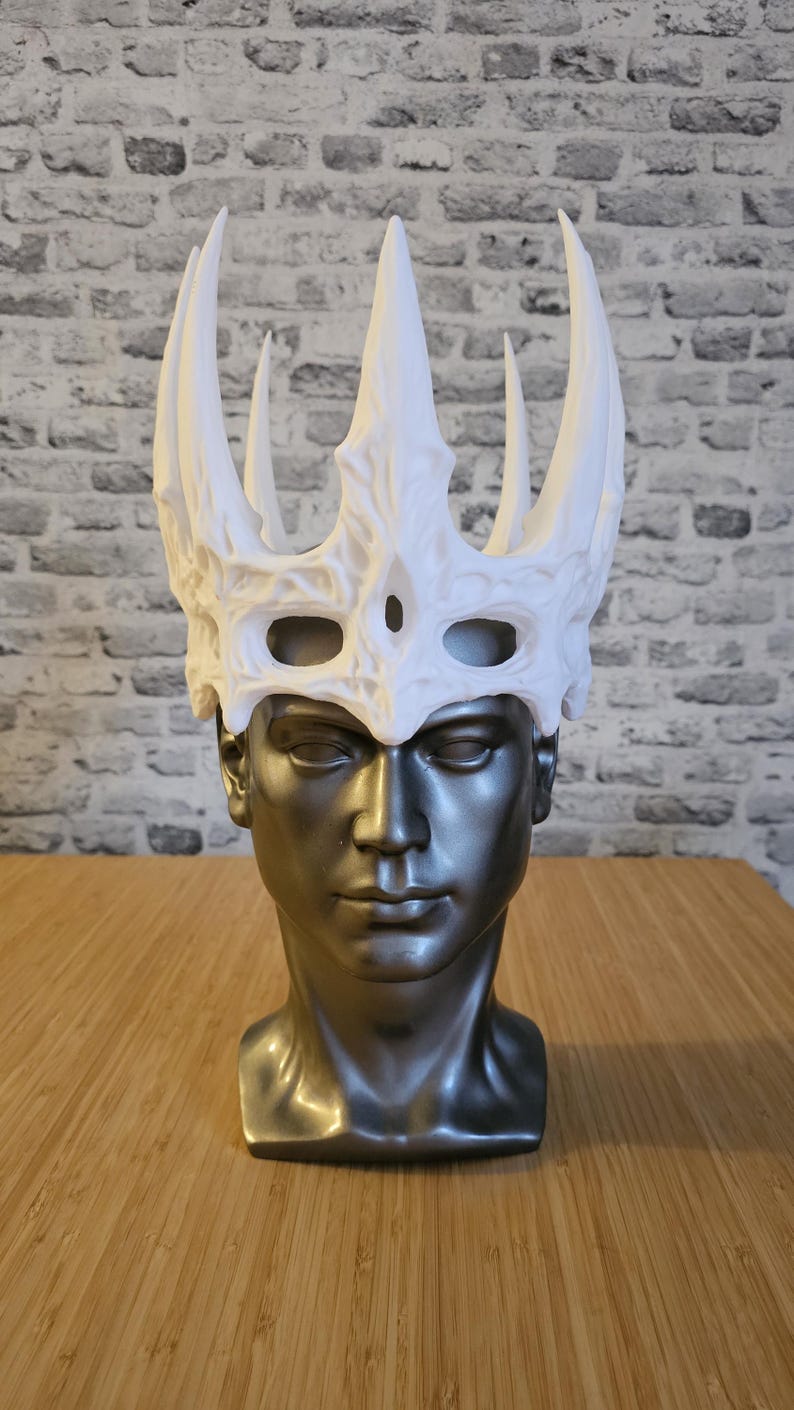 Demonic Bone Crown | Fantasy | LARP & Gothic Headpiece | Dark Lord ...
