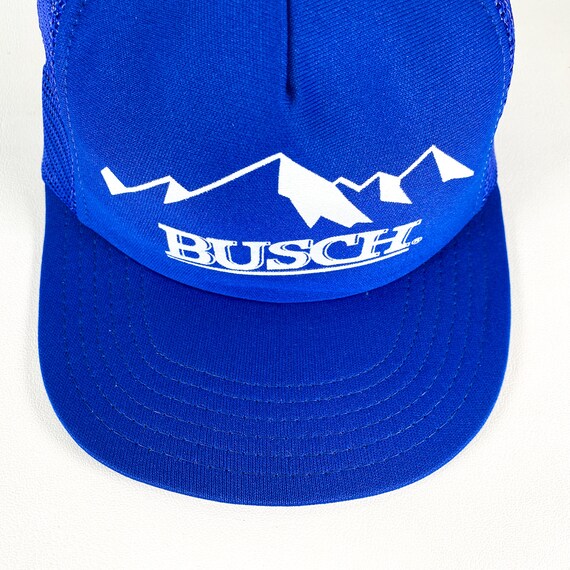 Vintage Busch hat 80s busch trucker hat blue busch be… - Gem