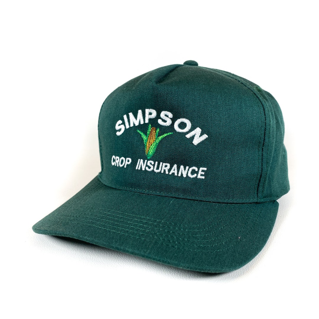Vintage Simpson Crop Insurance Hat 90s Simpson Crop Hat Simpson Hat 90s ...