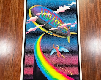 Vintage Led Zeppelin Blacklight Poster - Etsy