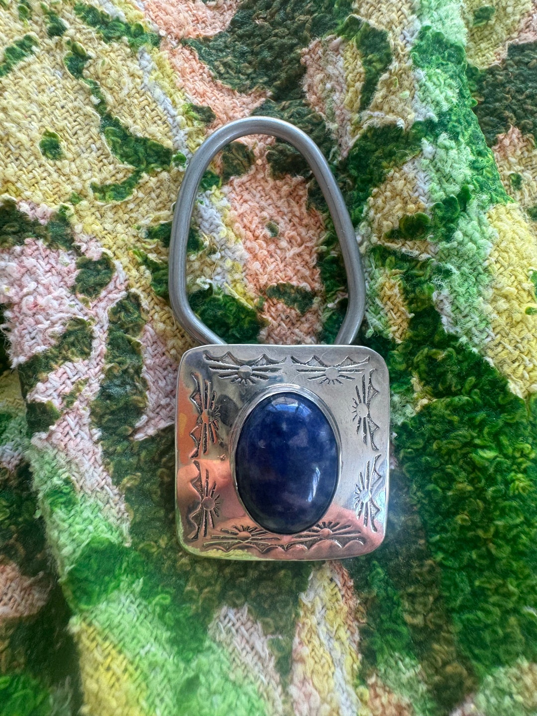 Vintage Southwestern Native American Navajo Diné Lapis and Sterling ...