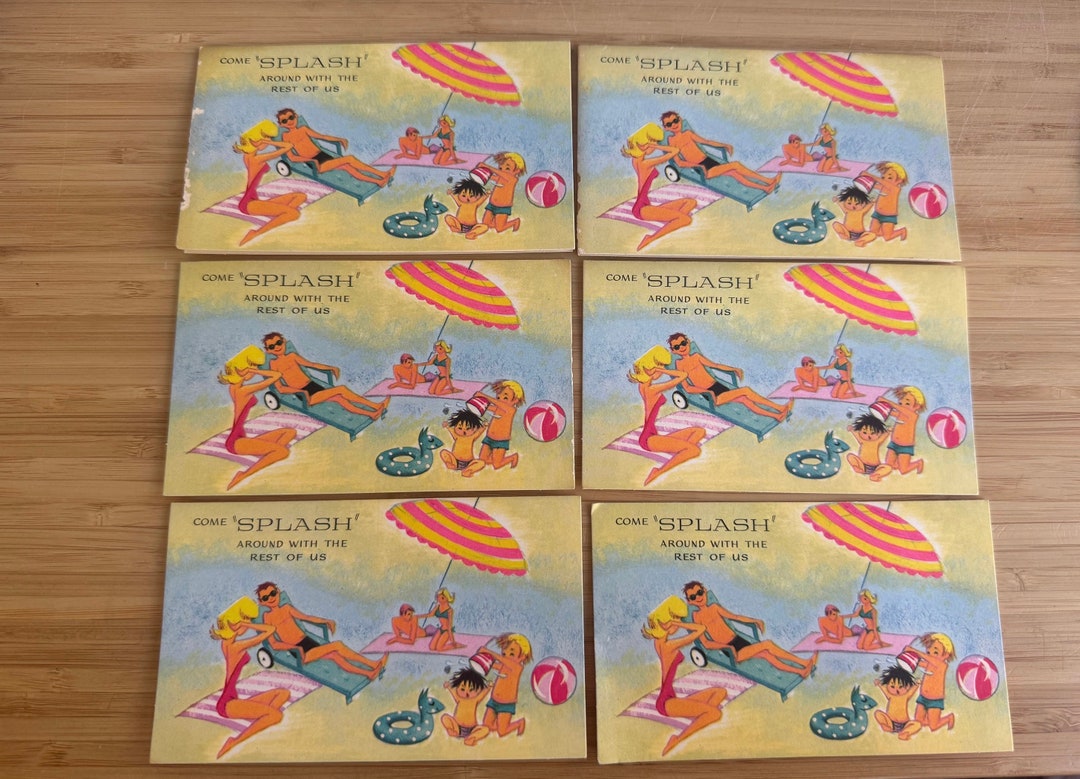 Vintage 60s 70s Gibson Pool Party Invitations, Come Splash Around With ...