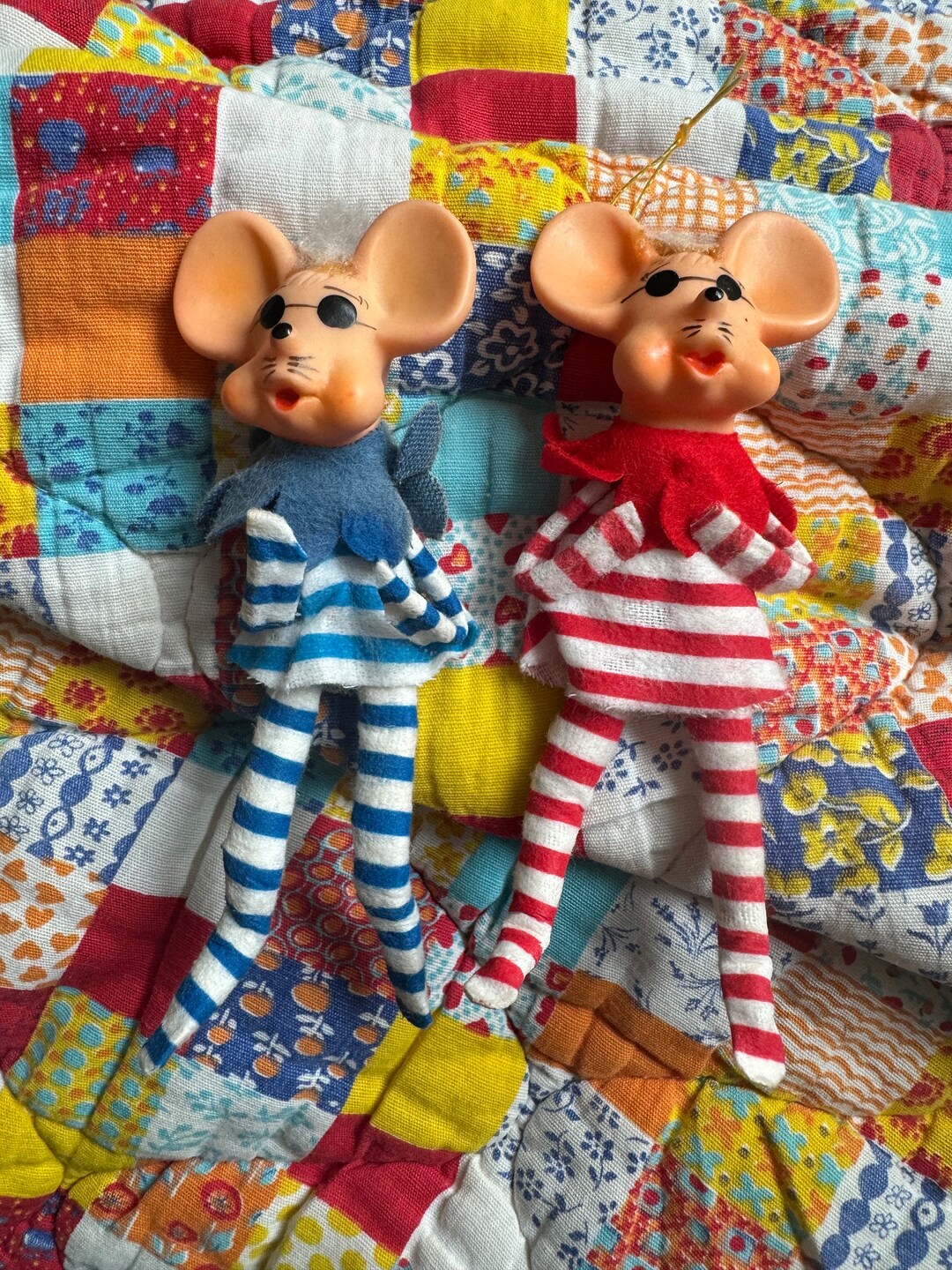 Vintage Blind Mice Christmas Ornaments: Striped Knee Hugger Set - Etsy