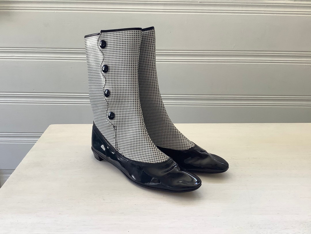 Vintage 1960s Herringbone Mod Go Go Gogo Boots,high Brows Hullabaloo ...