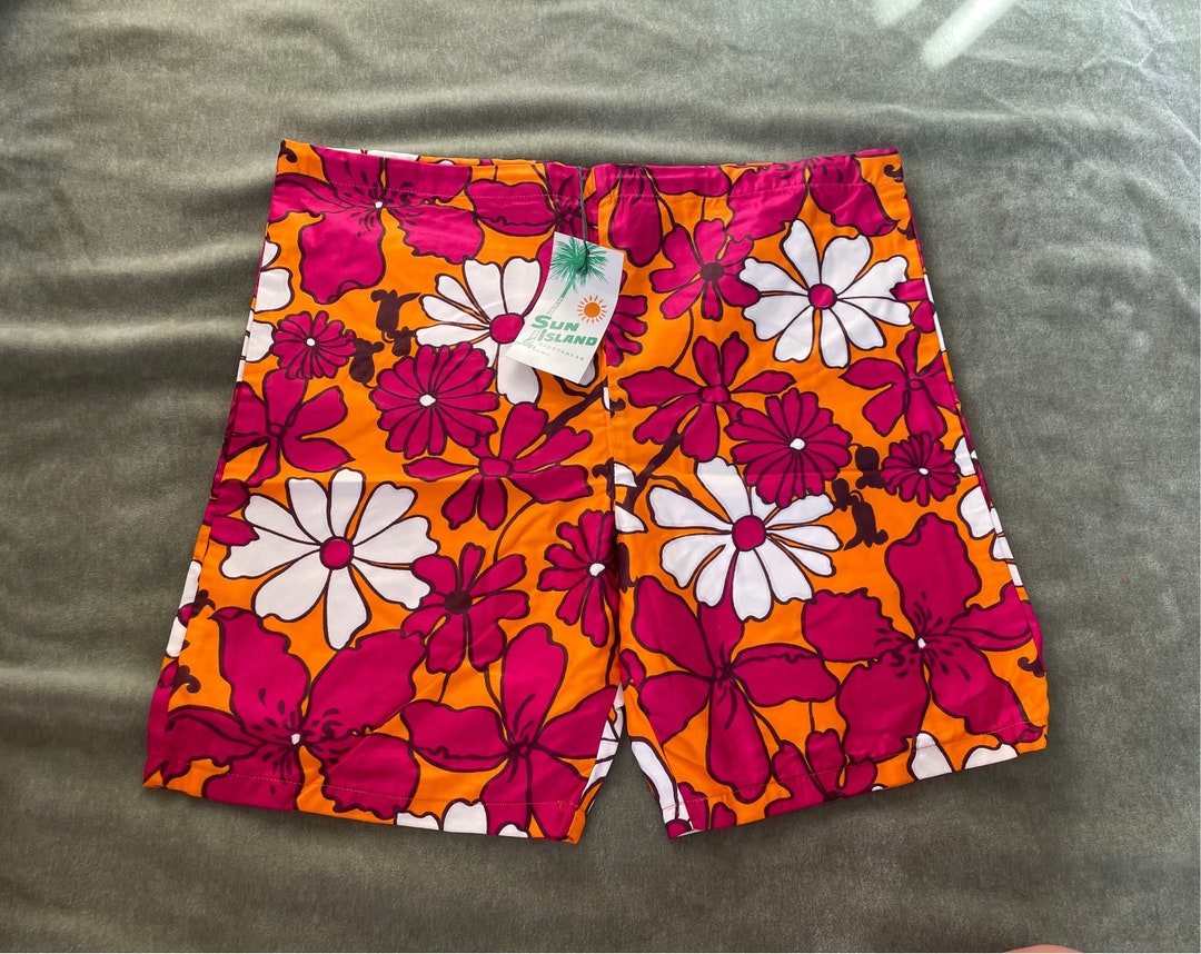 Vintage 60s 70s Surf Swim Trunks, Deadstock Swim Shorts, 1960s 1970s ...