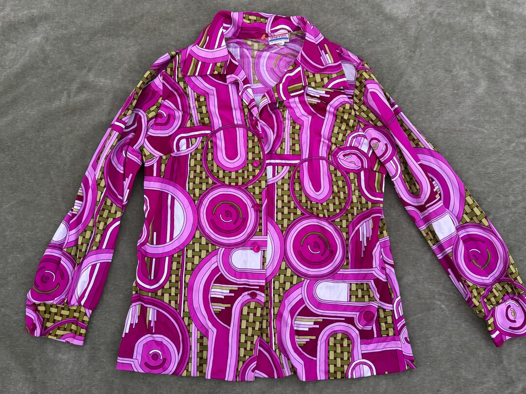 Vintage Pykettes Psychedelic Abstract Circle Long Sleeve, Abstract ...